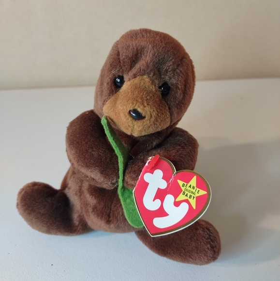 Ty | Toys | Rare Ty Beanie Baby Seaweed Otter With Errors And Misprints ...